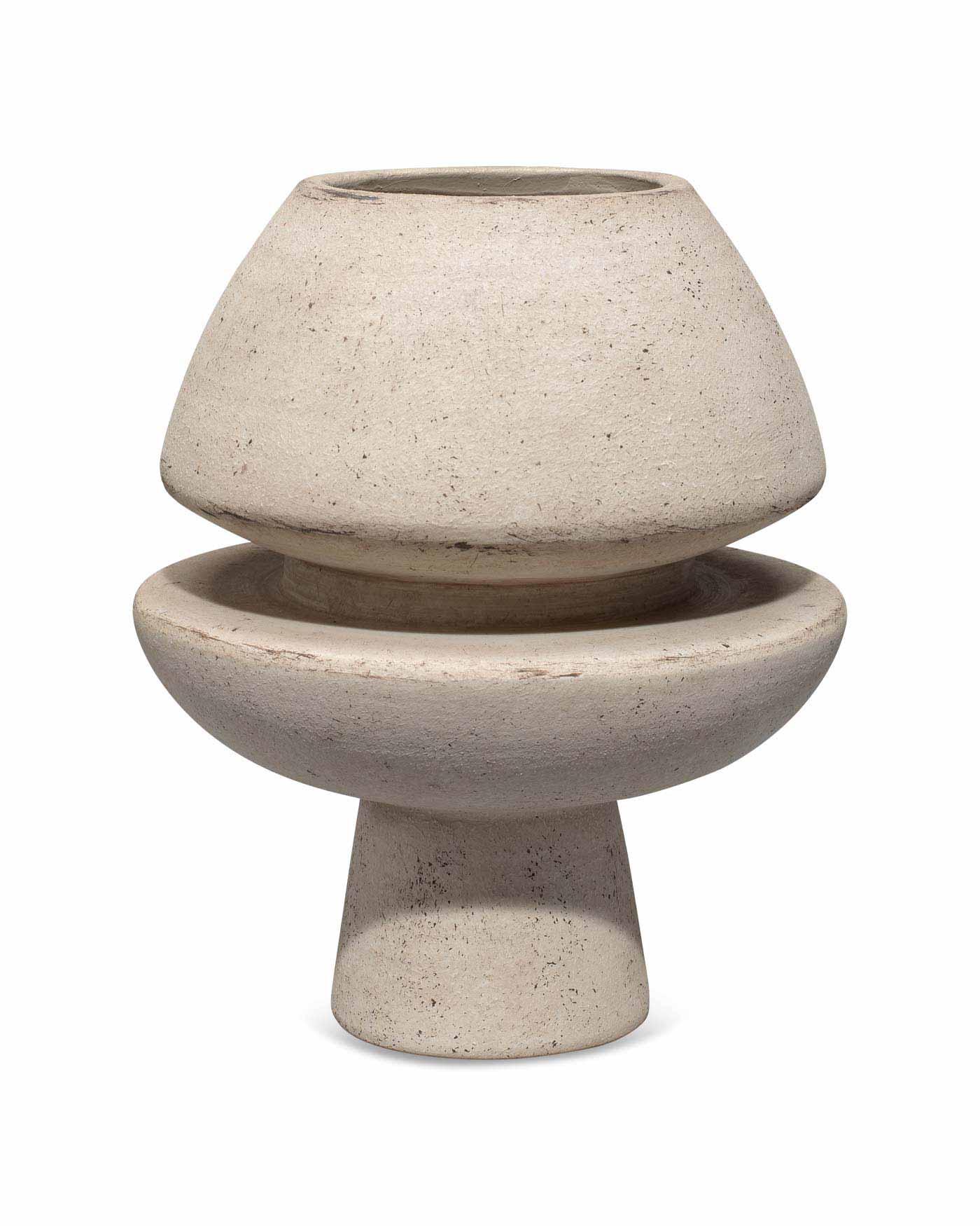 Ceramic Foundation Decorative Vase - Off White